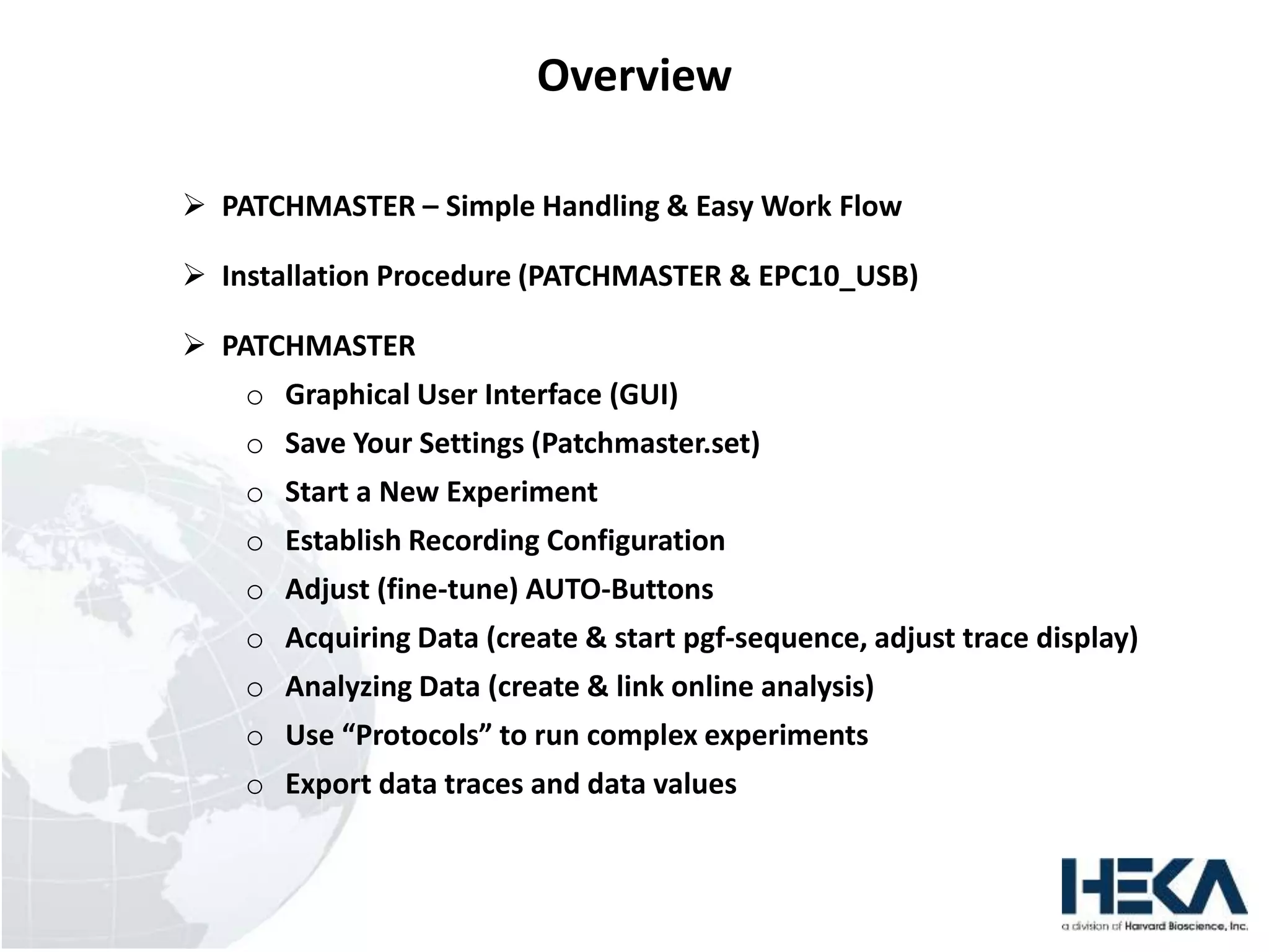 HEKA PATCHMASTER Beginner Training | PPTX