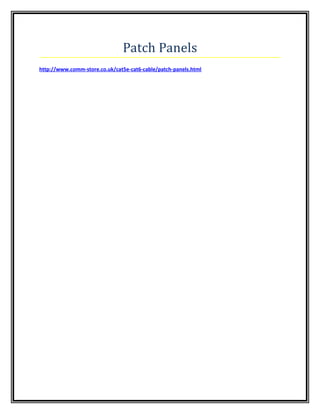 Patch panels | DOC