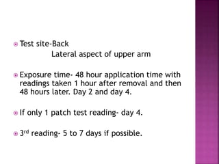 Patch test in dermatology | PPTX