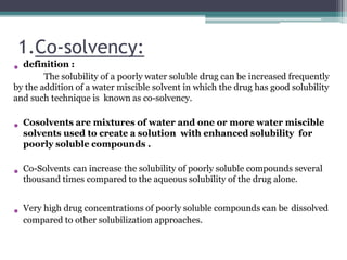 SOLUBILIZATION TECHNIQUES | PPTX