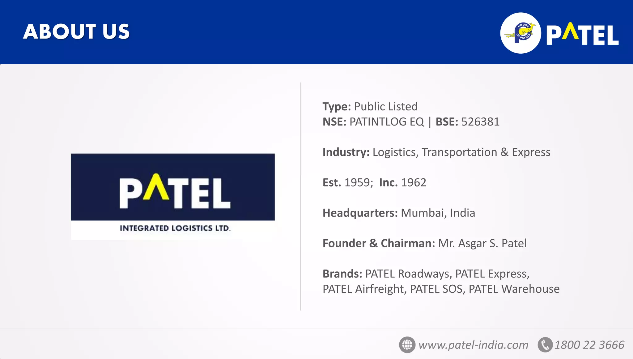 Patel Integrated Logistics Ltd. | PPT