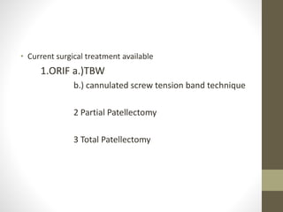 Patella fractures seminar mukul 11.06.2018