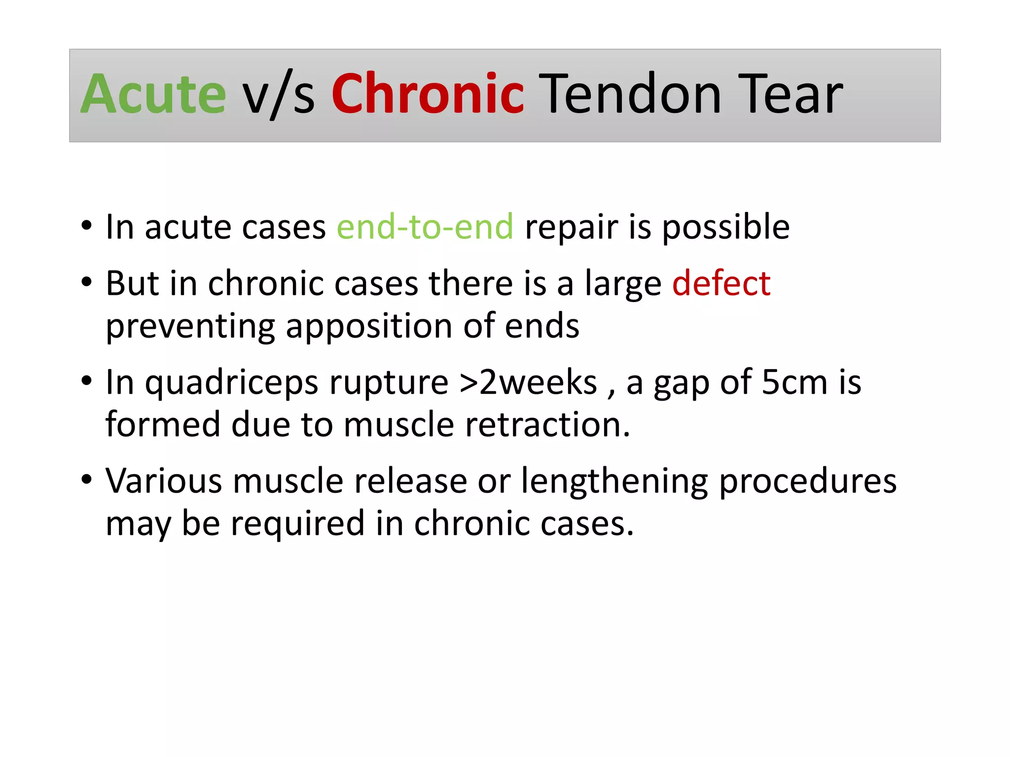 Patellar and quadriceps tendon rupture | PPTX