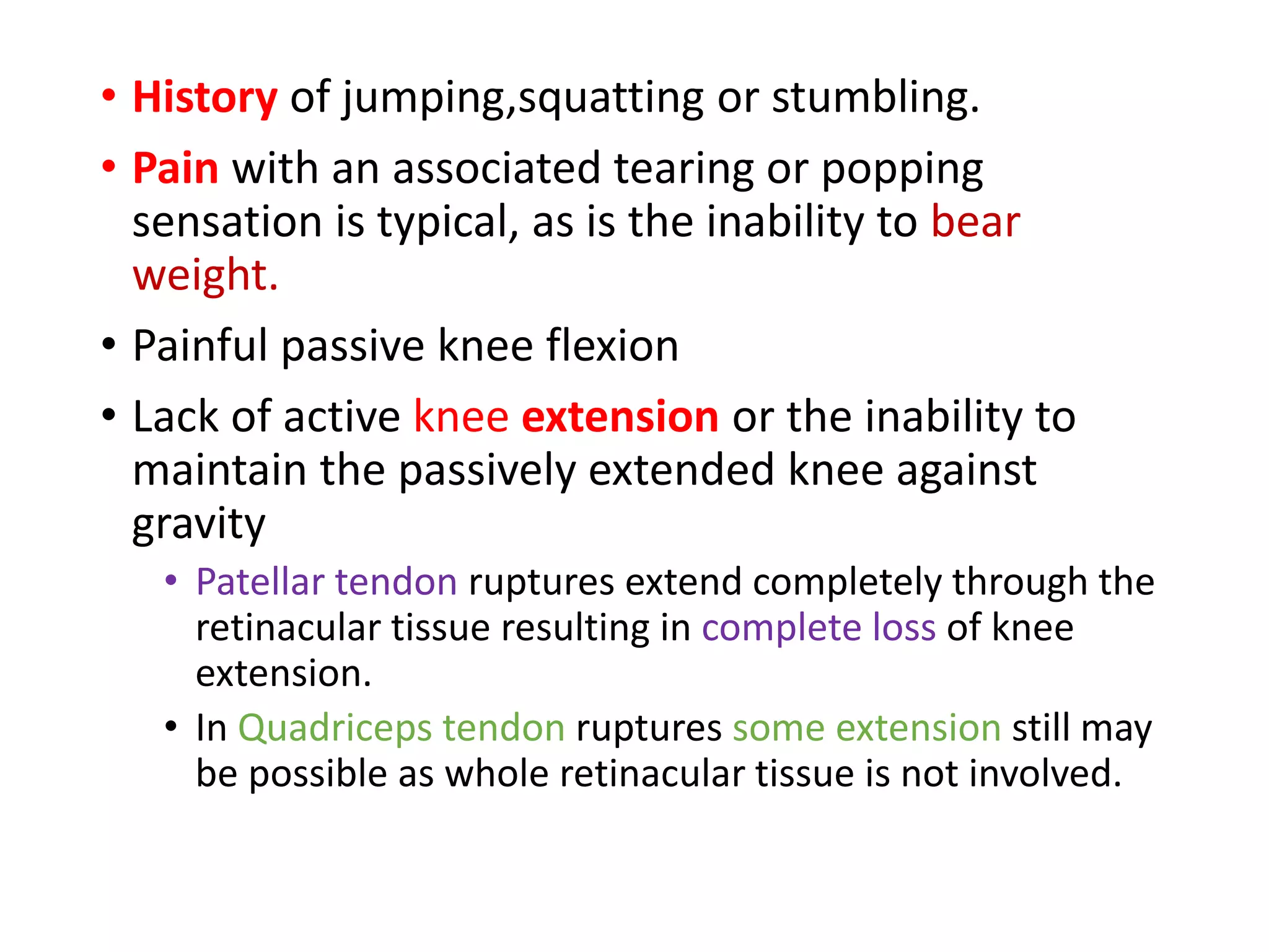 Patellar and quadriceps tendon rupture | PPTX