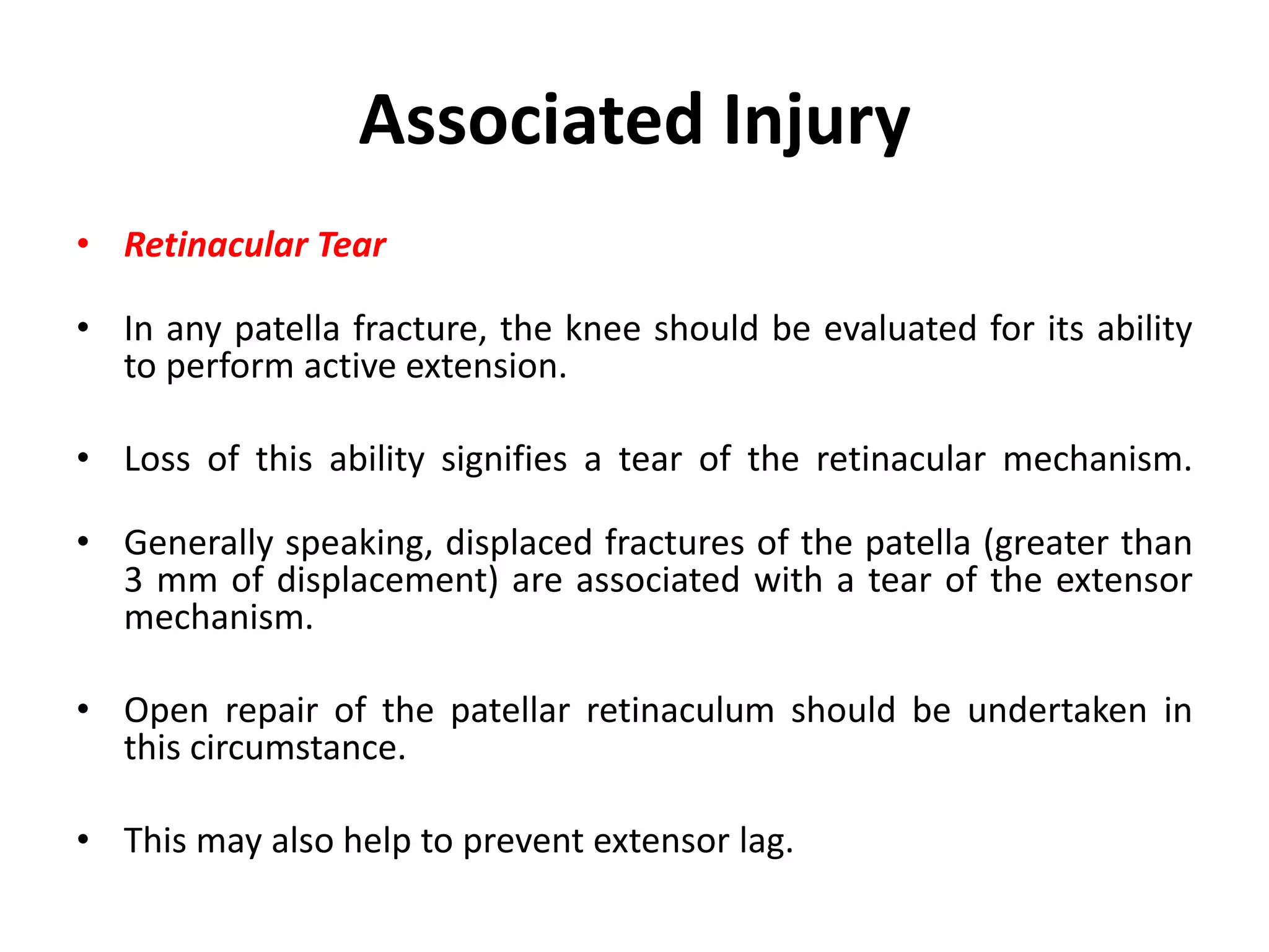 Patellar fractures & Physiotherapy | PPTX