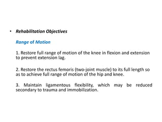 Patellar fractures & Physiotherapy | PPTX