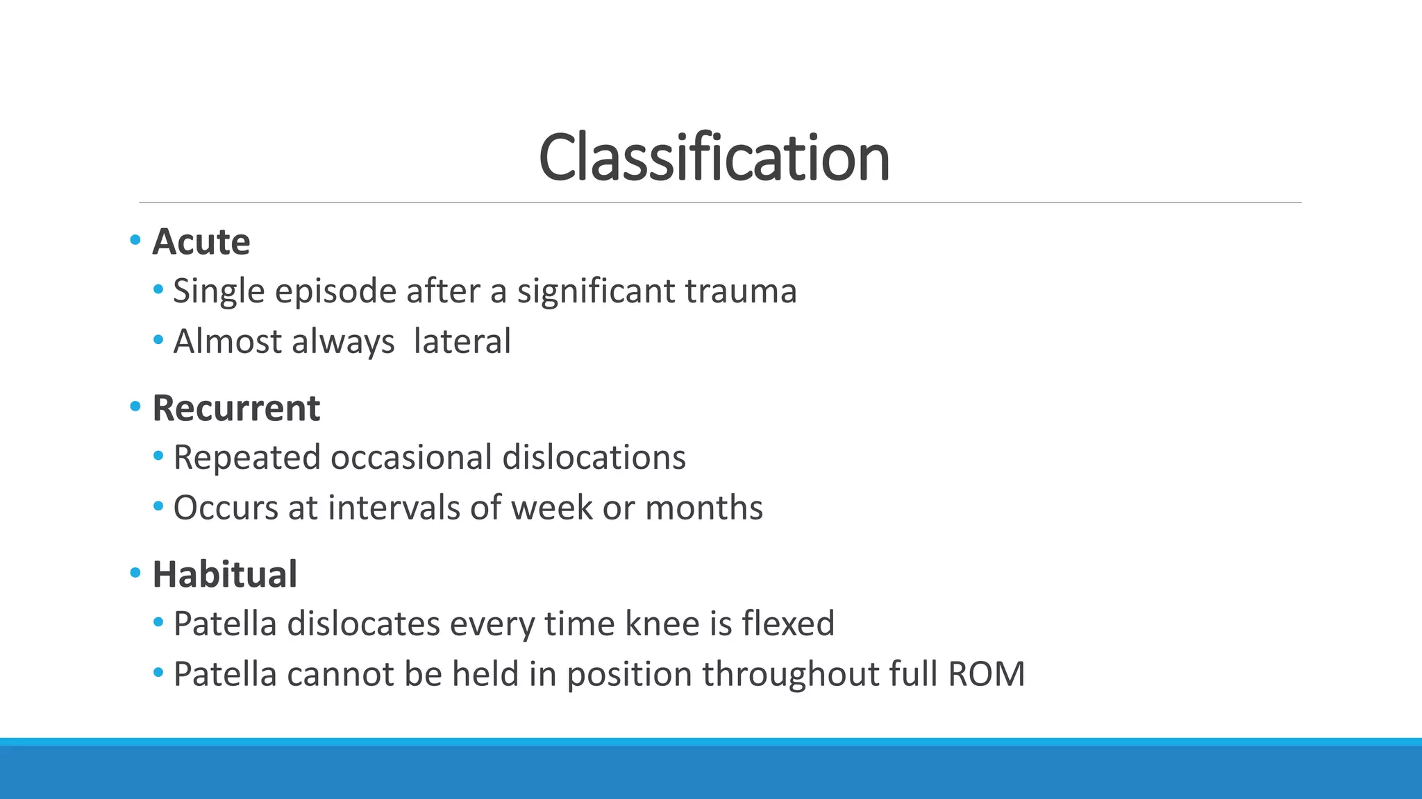 Patellar Instability | PPTX