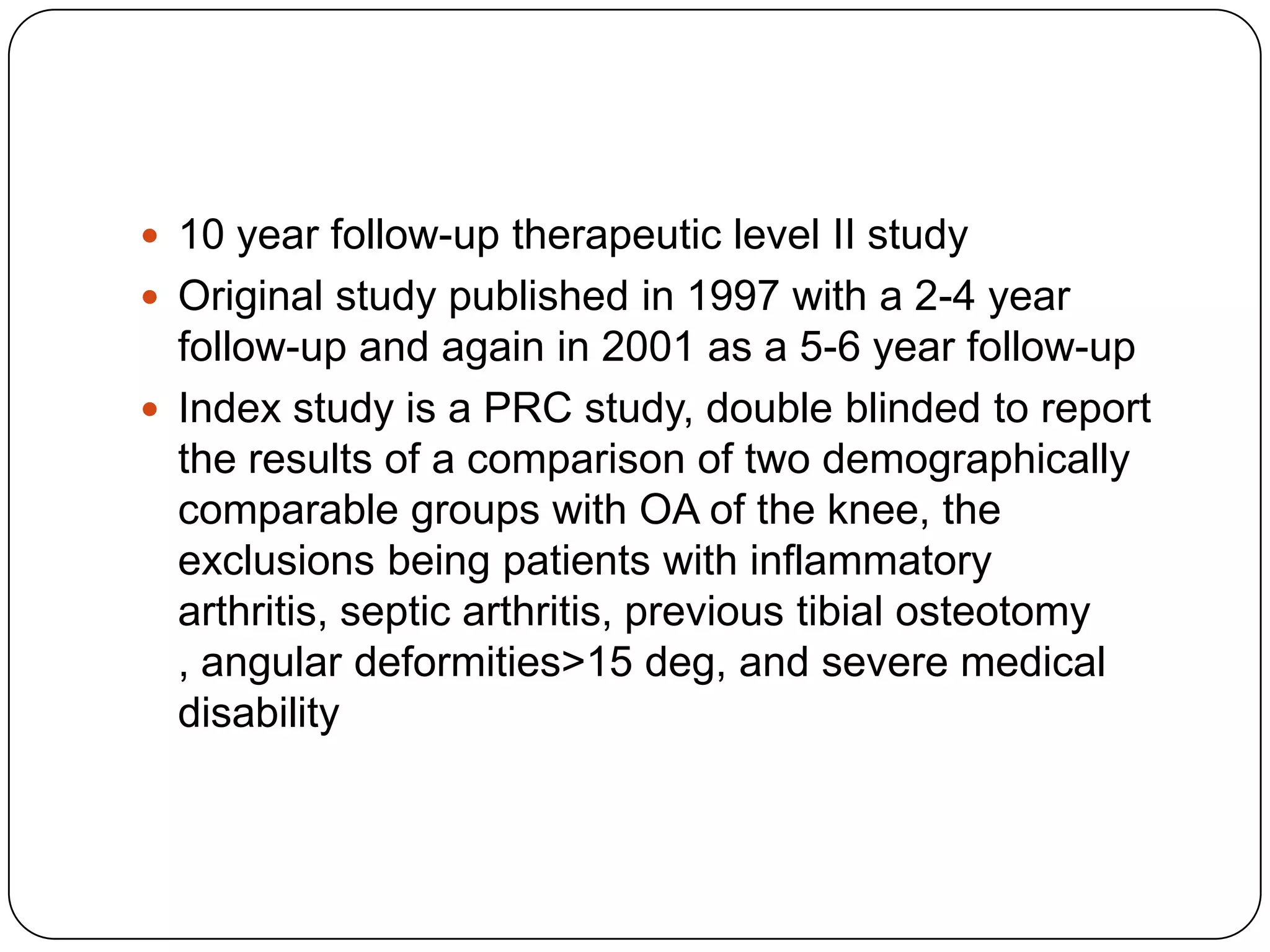 Patellar resurfacing compared with nonresurfacing in tka | PPT