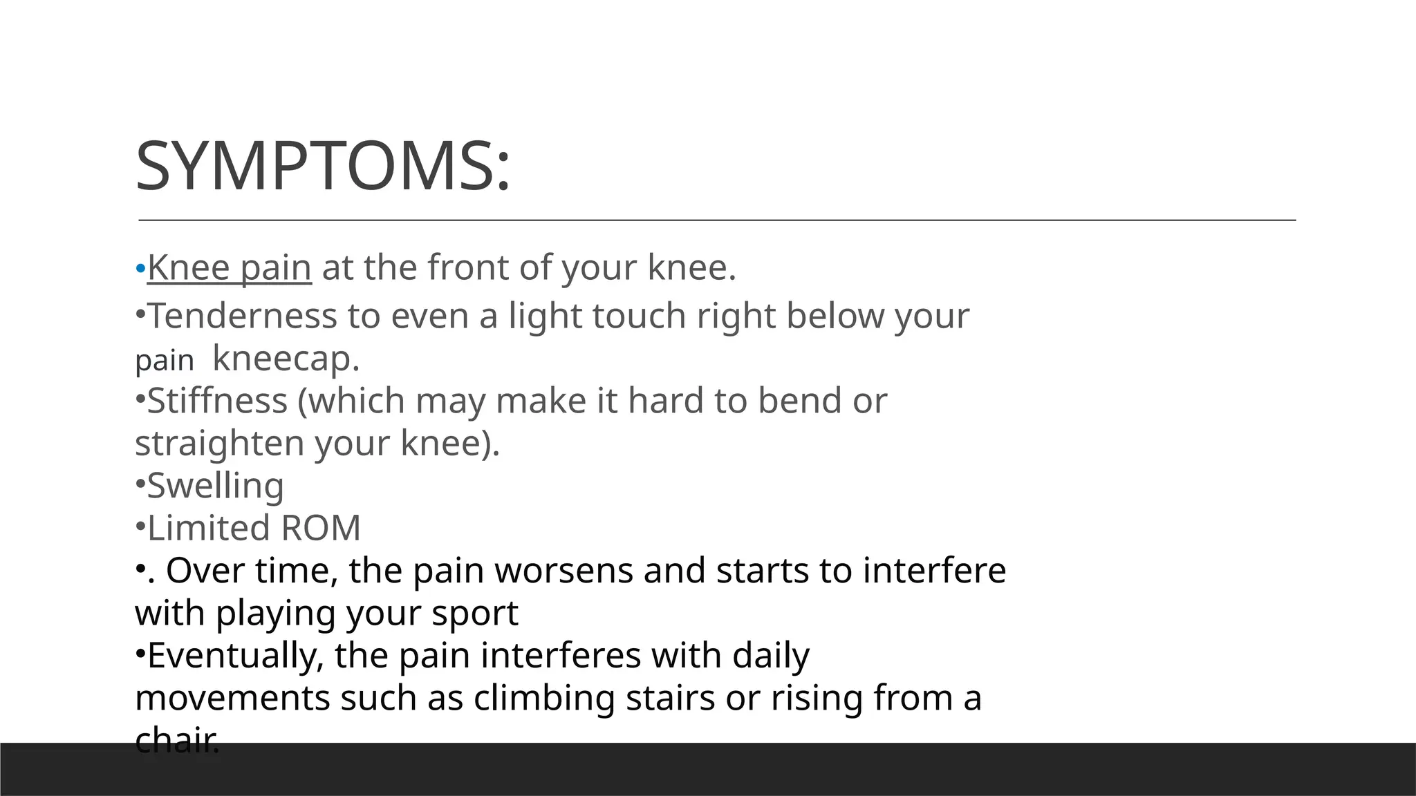 PATELLAR TENDONITIS.pptx for Biomedical and sciences | PPTX