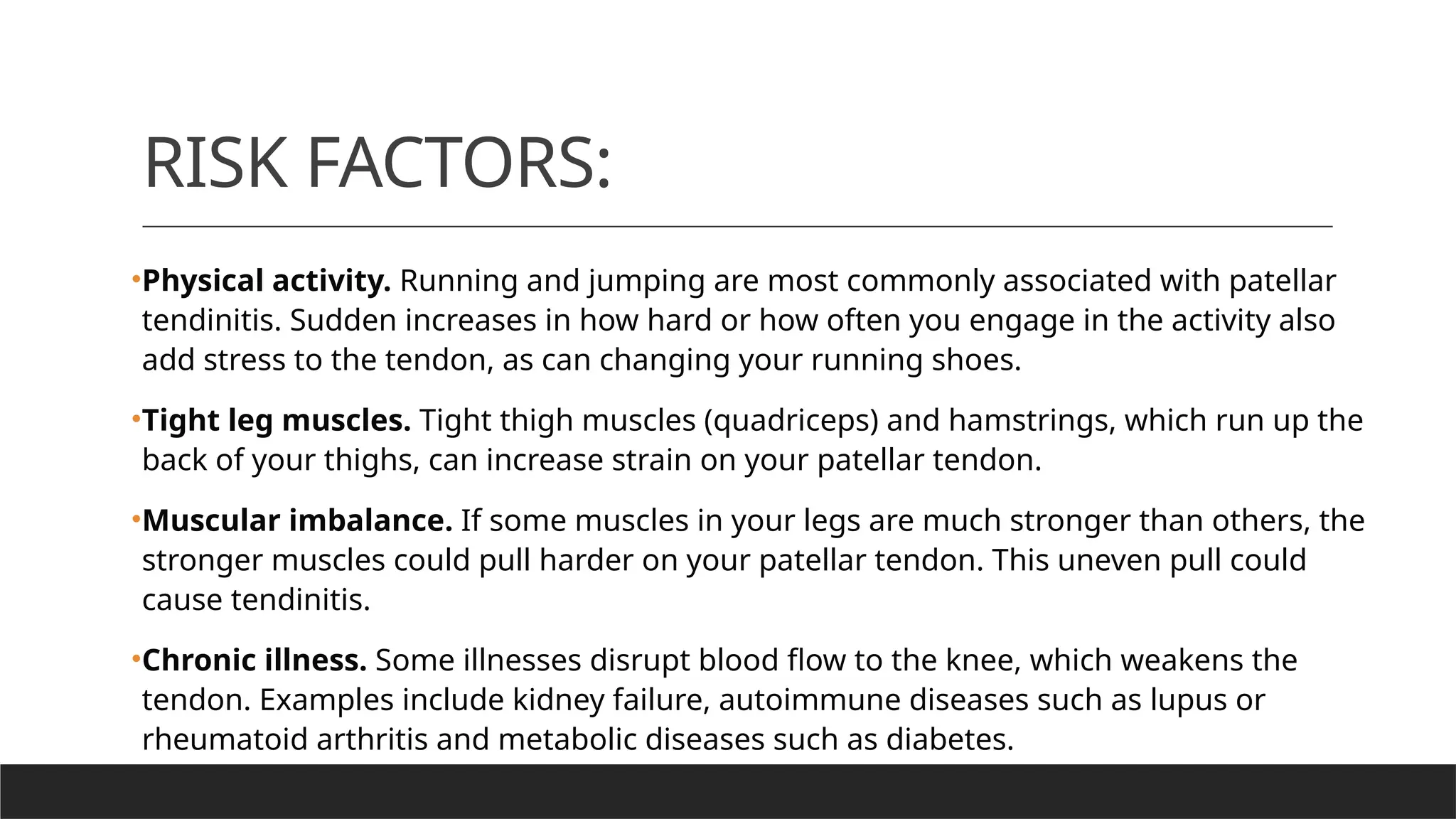 PATELLAR TENDONITIS.pptx for Biomedical and sciences | PPTX