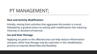 PATELLAR TENDONITIS.pptx for Biomedical and sciences | PPTX