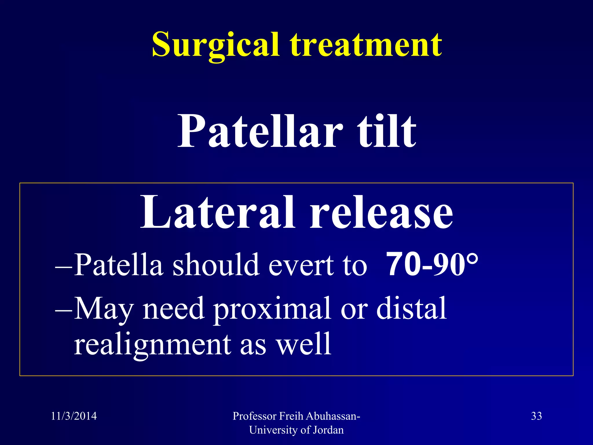 Patellofemoral disease | PPT
