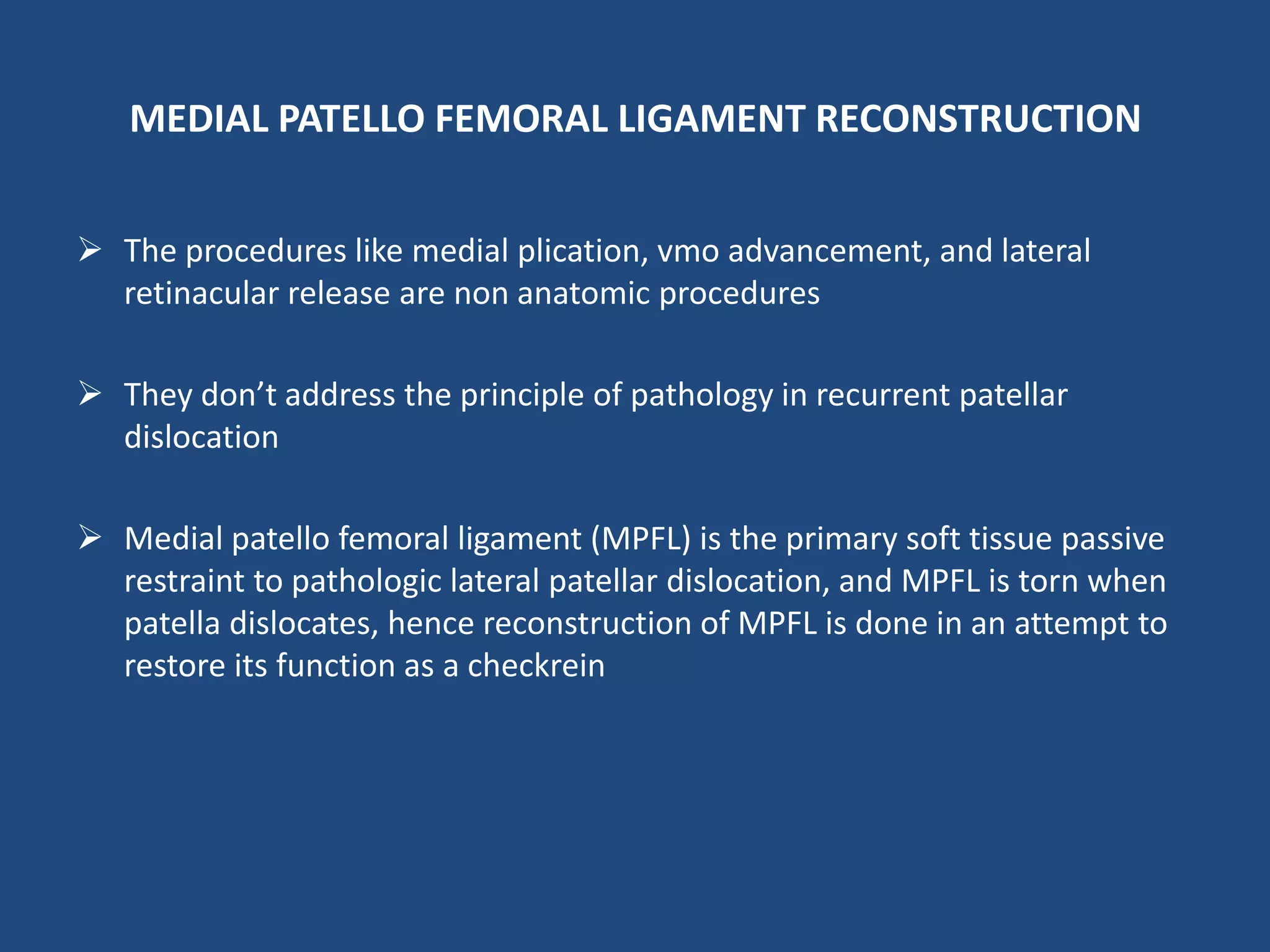 Patello femoral instability 22 | PPTX