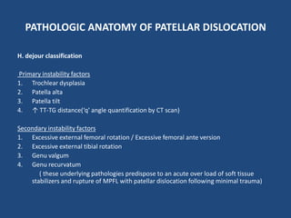 Patello femoral instability 22 | PPT
