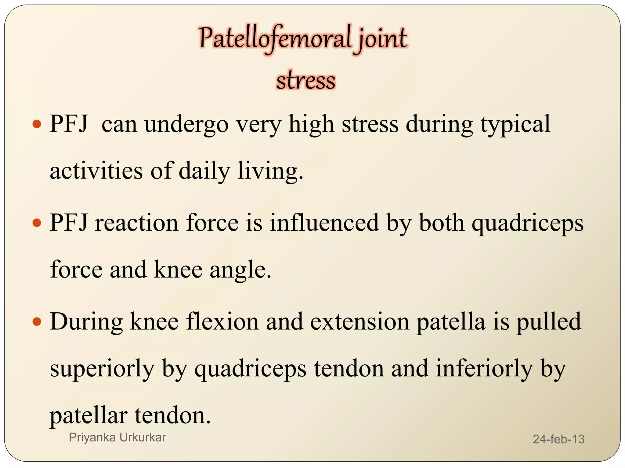 Patellofemoral pain syndrome (pfps) | PPTX