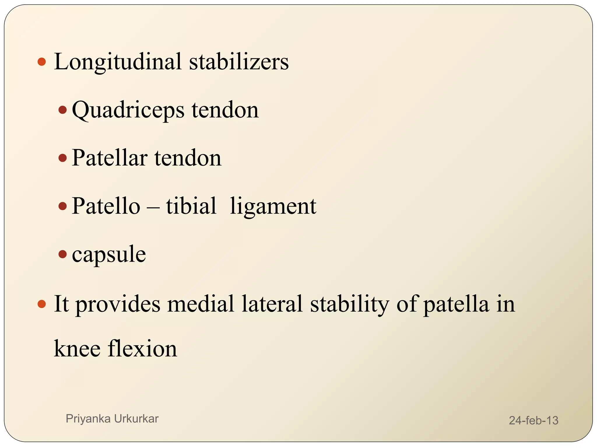Patellofemoral pain syndrome (pfps) | PPTX