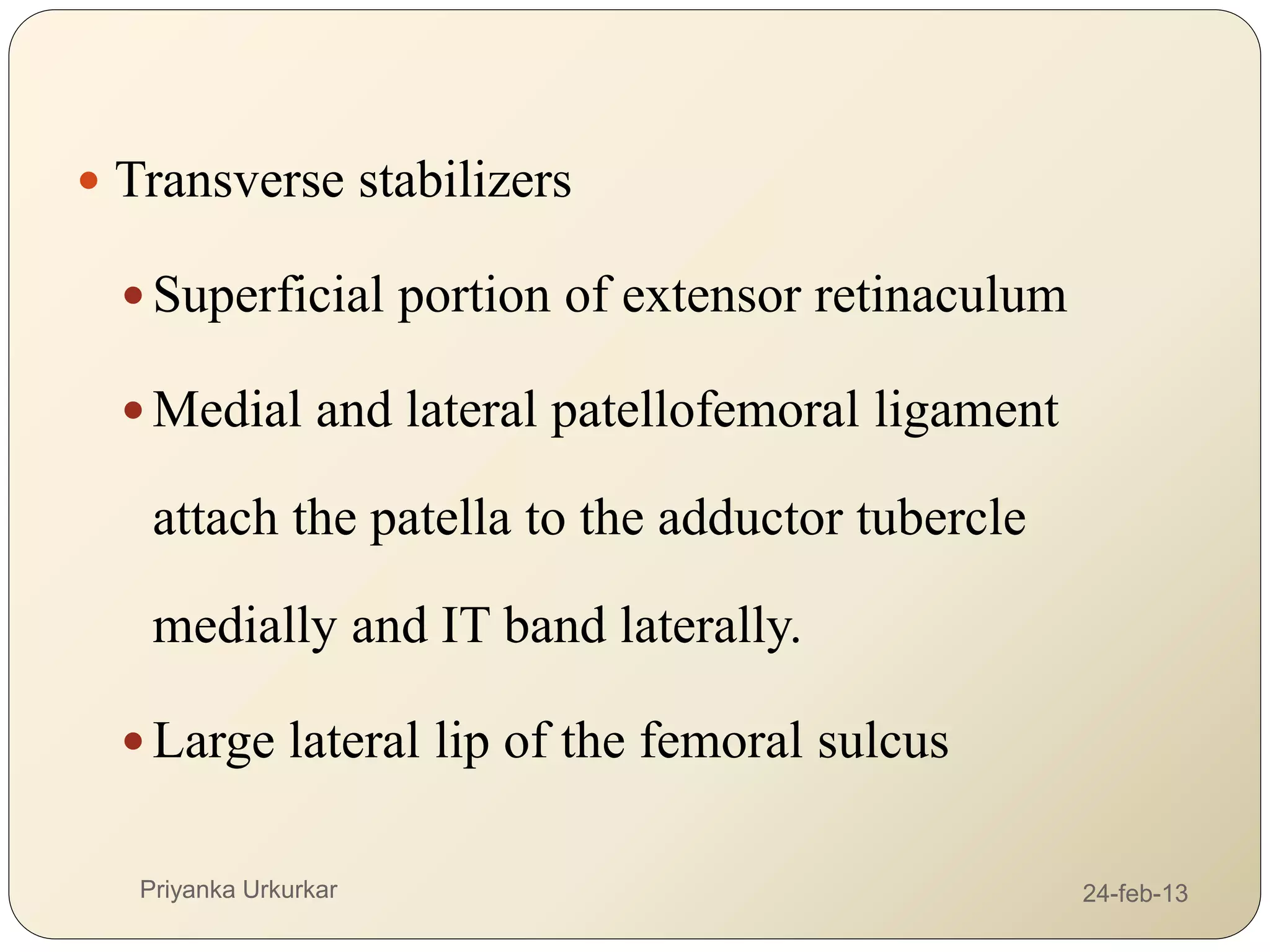 Patellofemoral pain syndrome (pfps) | PPTX