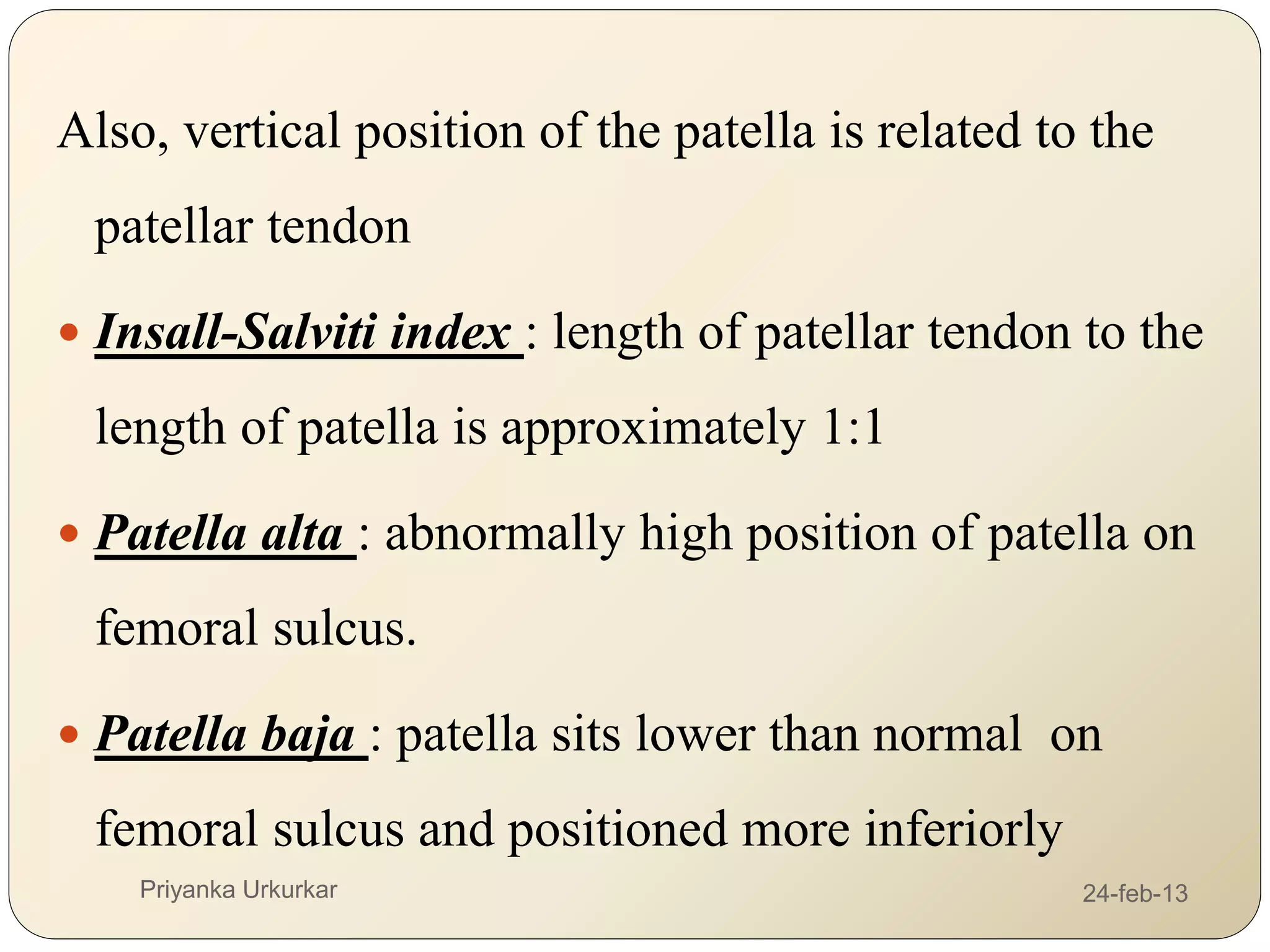 Patellofemoral pain syndrome (pfps) | PPTX