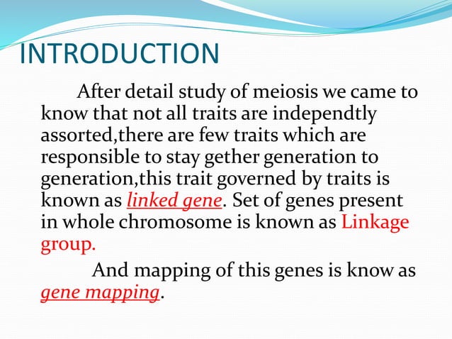 genetic linkage and gene mapping | PPTX