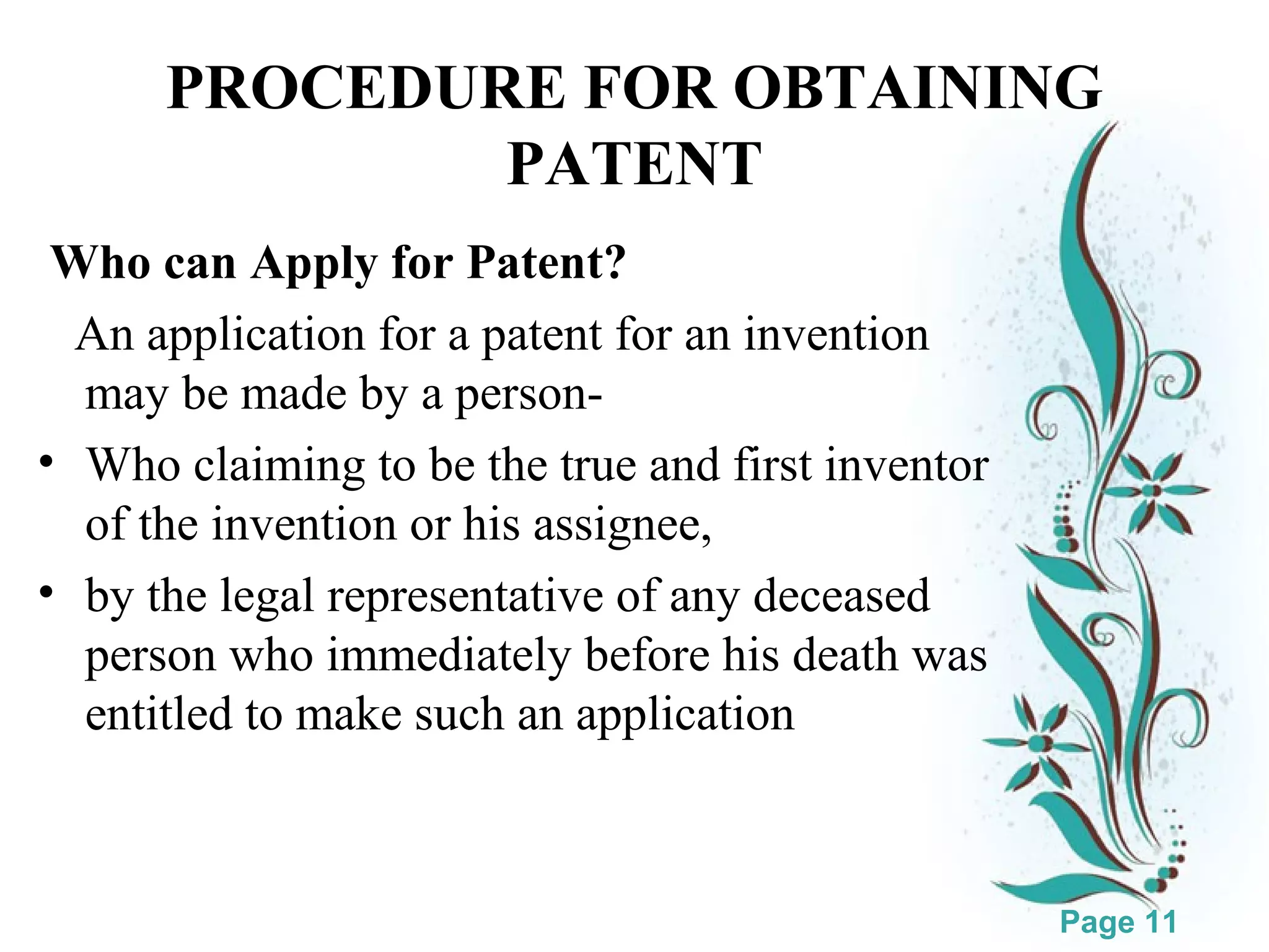 Patent | PPT