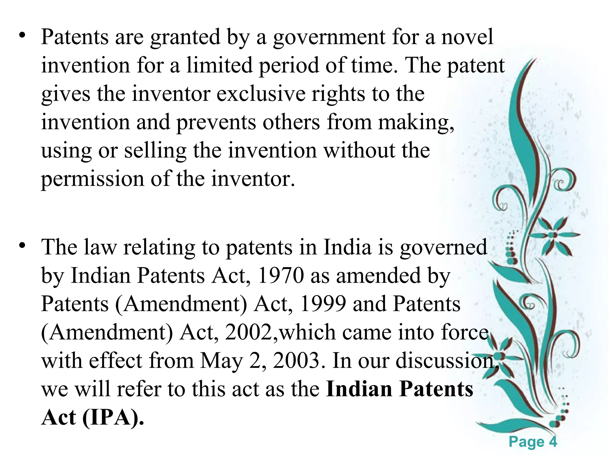 Patent | PPT
