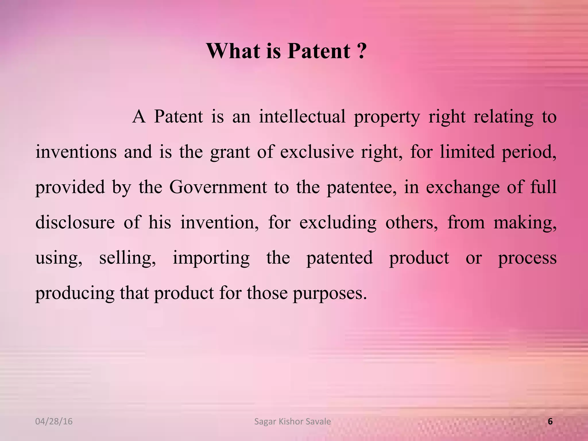 Patent | PPT