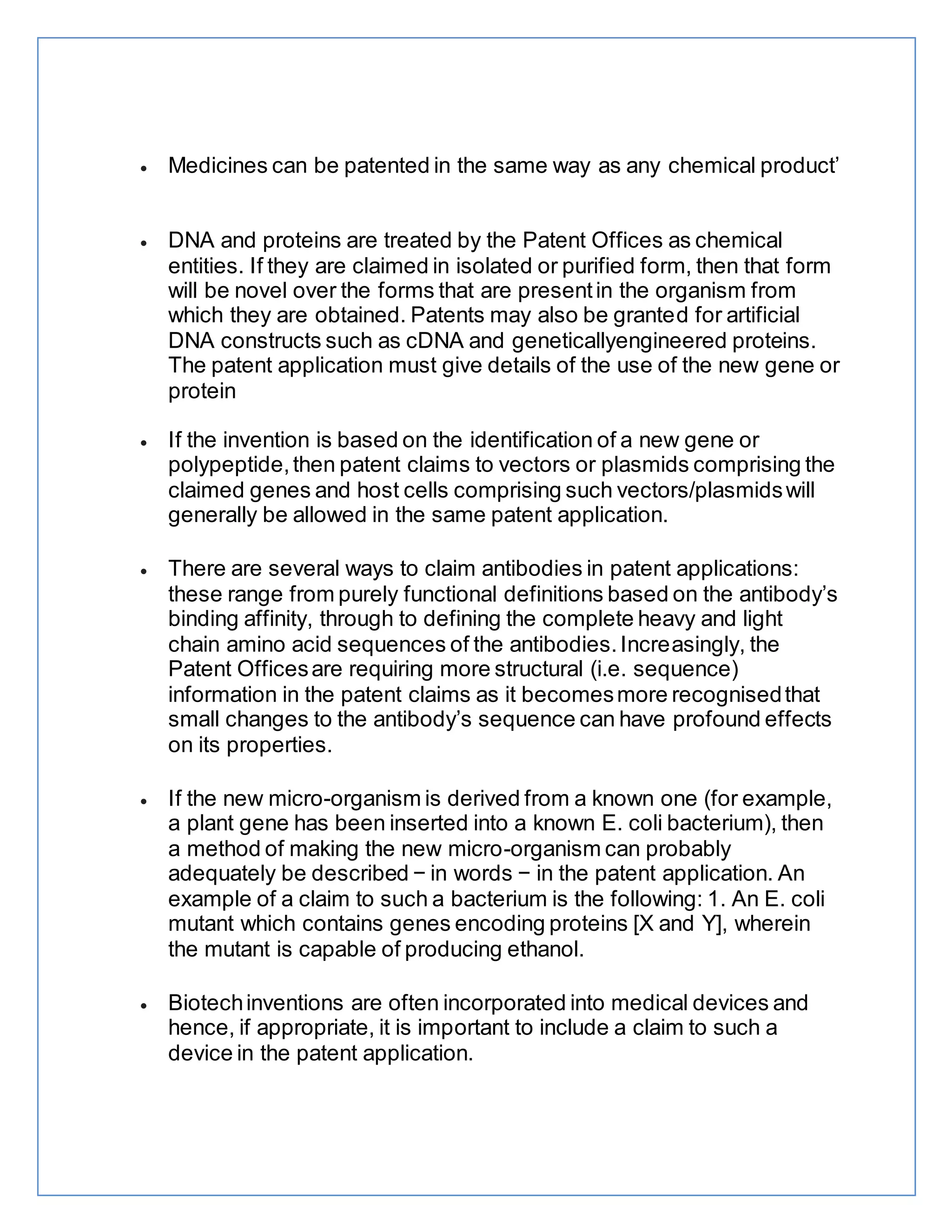 Patentable and Non Patentable Inventions | DOCX