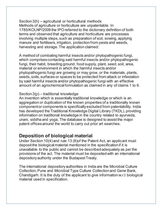 Patentable and Non Patentable Inventions | DOCX
