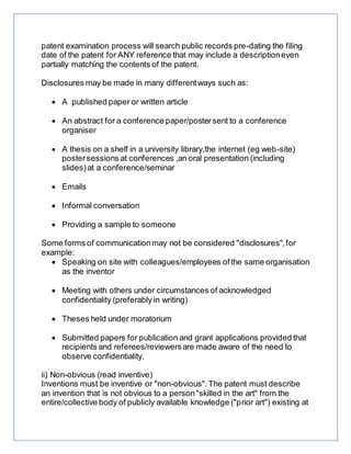 Patentable and Non Patentable Inventions | DOCX