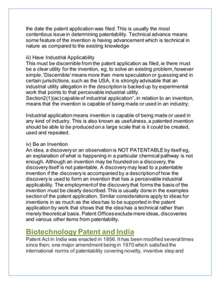 Patentable and Non Patentable Inventions | DOCX