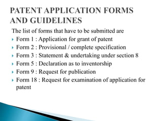 Patent application form new arrivals
