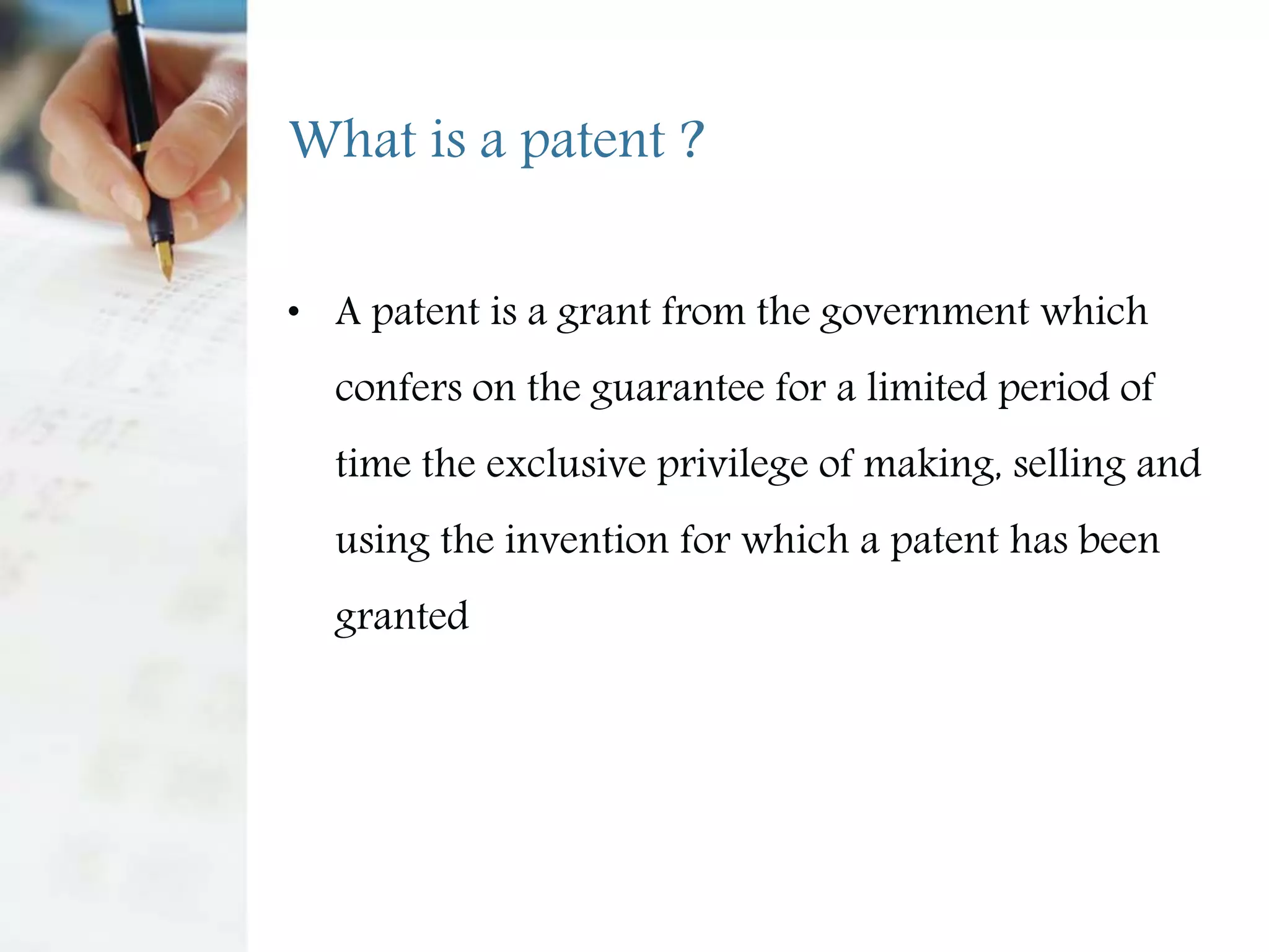 Patent act 1970 with amendment | PPTX