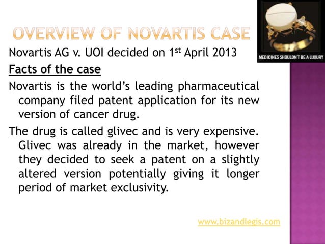 Patent Overview in Novartis Case ppt | PPTX