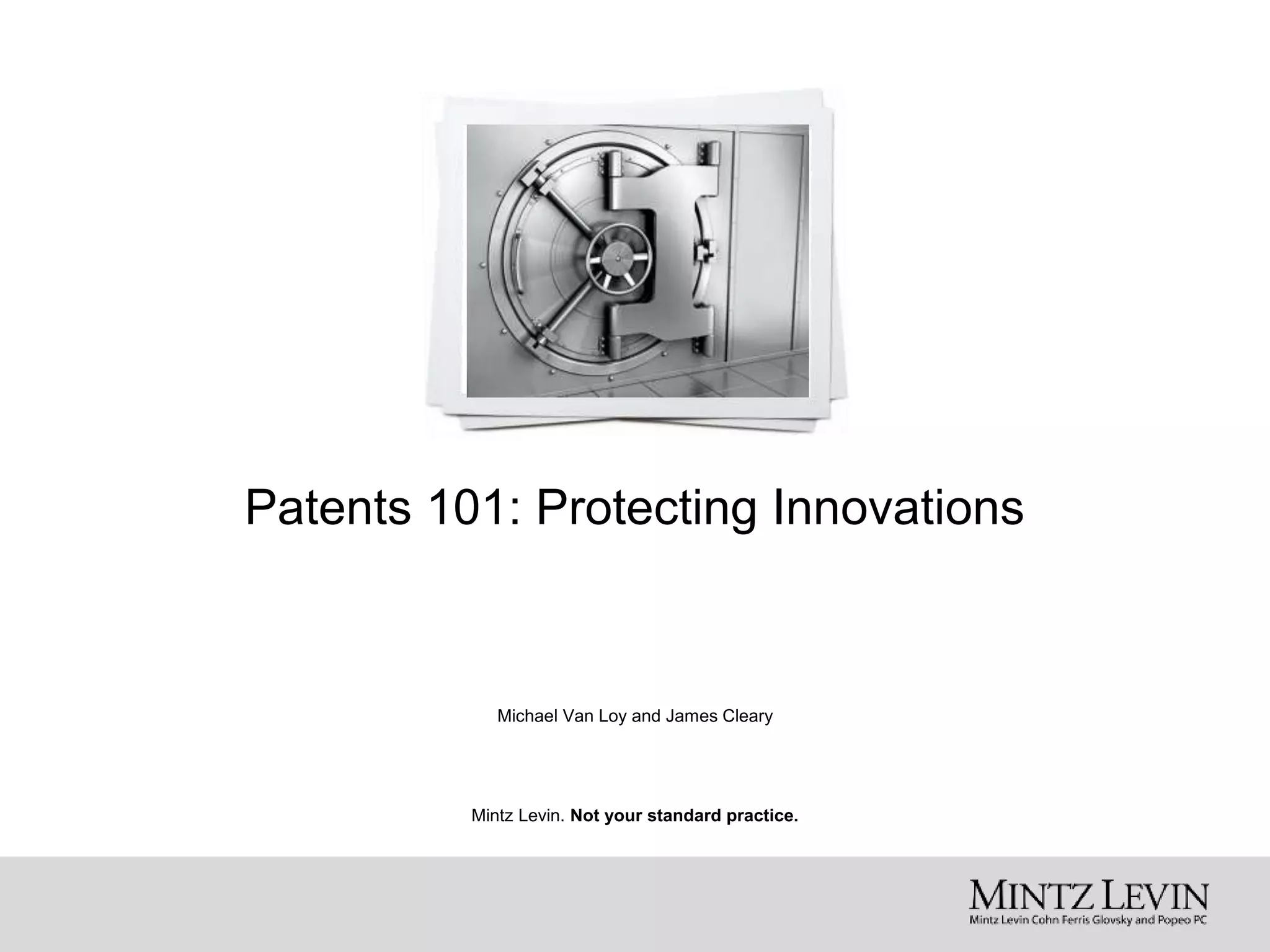 Patent 101: Protecting Innovations | PPTX