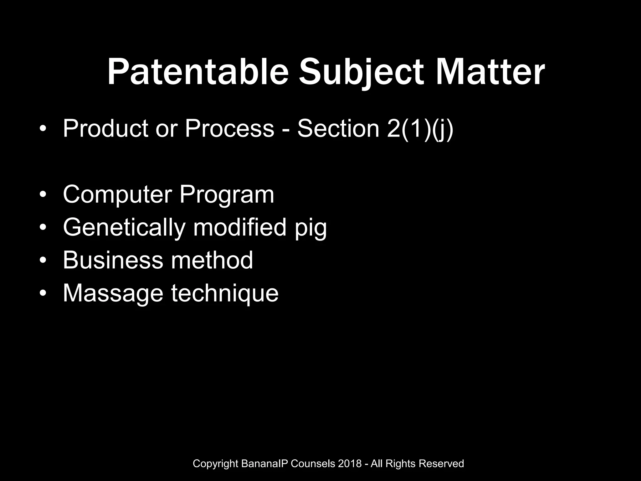 Patentability in India | PPTX