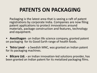 Patentability of food technology process and products in ansheeeeeeka ...