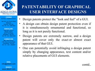 Patentability of graphical user interface designs | PPT