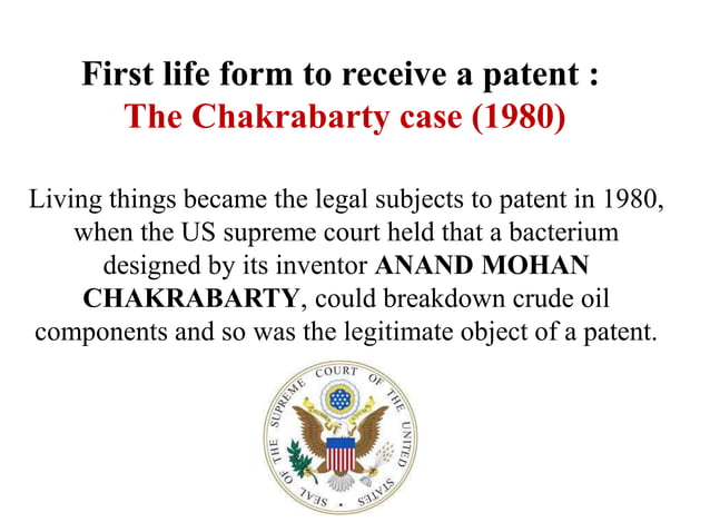 Patentability of live organisms | PPTX | Genetics | Science