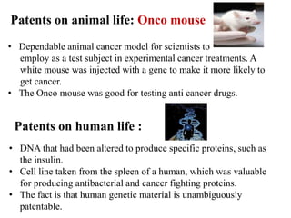 Patentability of live organisms | PPTX