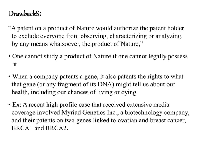 Patentability of live organisms | PPTX | Genetics | Science