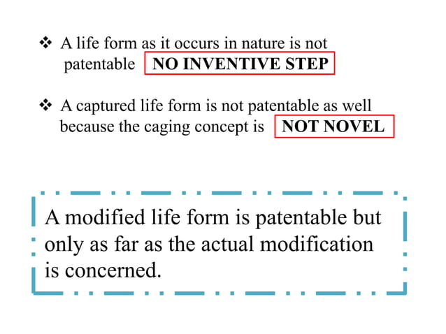 Patentability of live organisms | PPTX | Genetics | Science