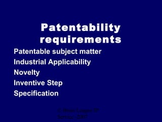 Patentability requirements | PPT