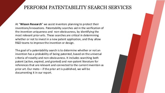 Patentability search services wissen research | PDF