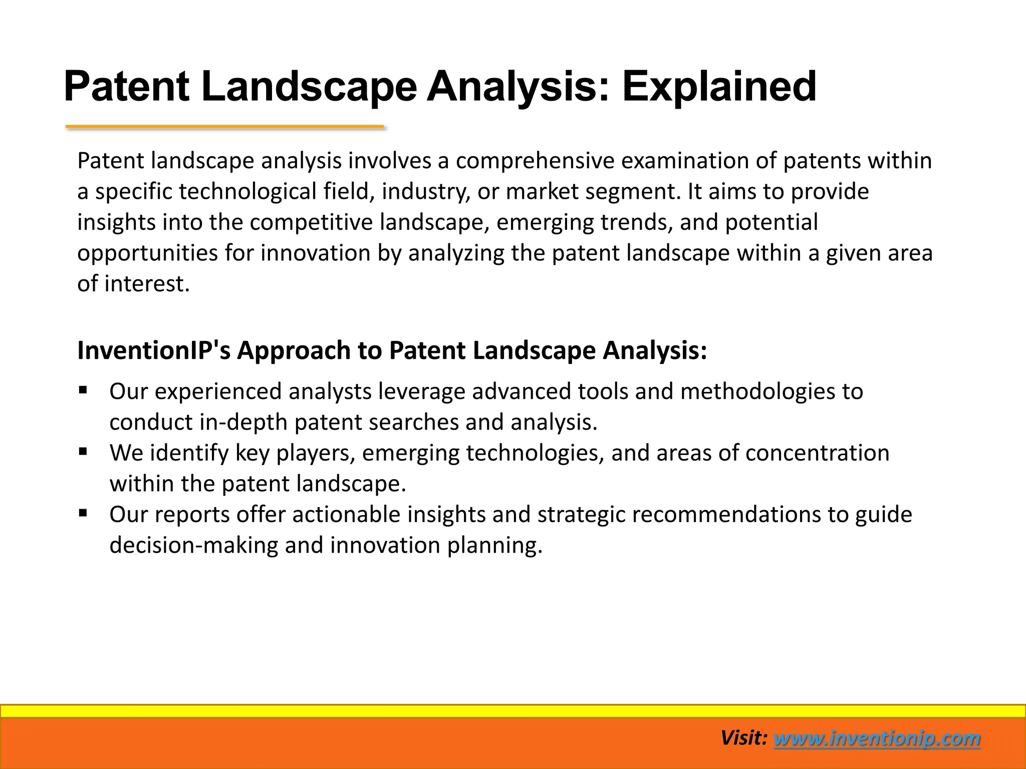 Patentability Search Services | Patent Landscape Analysis | InventionIP ...