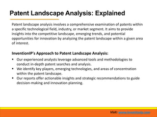 Patentability Search Services | Patent Landscape Analysis | InventionIP ...