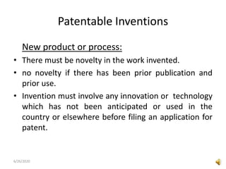 Patentable inventions | PPTX