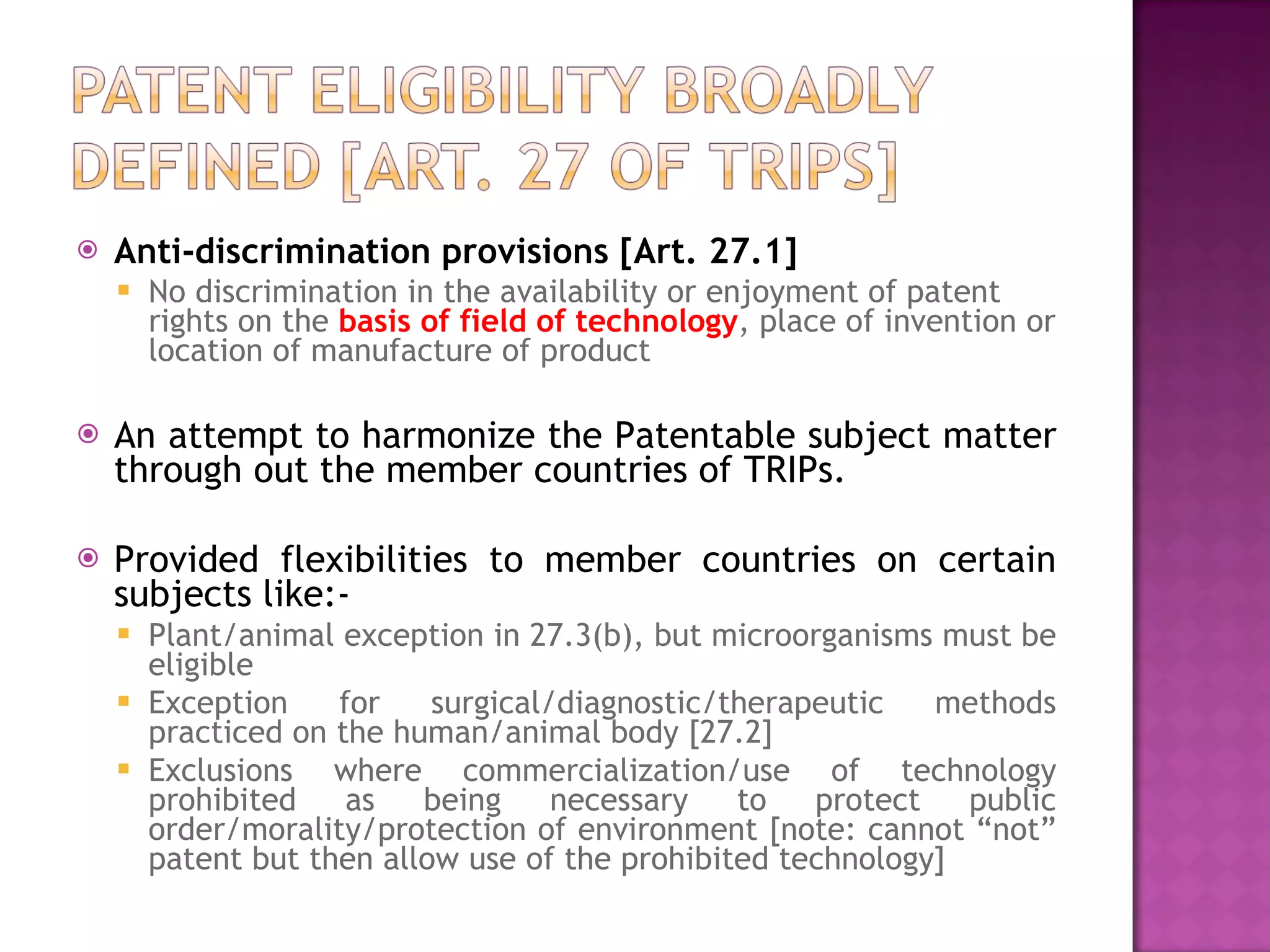 Patentabl subject matter | PPT
