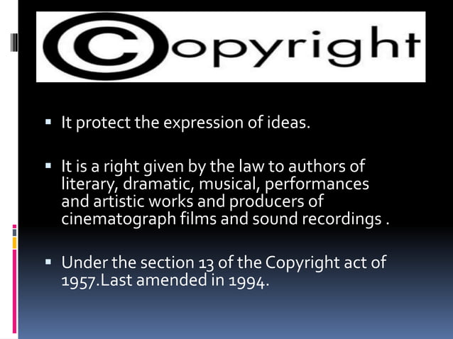 Patent and copyrights | PPT