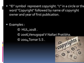 Patent and copyrights | PPTX | Law