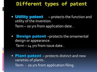 Patent and copyrights | PPTX